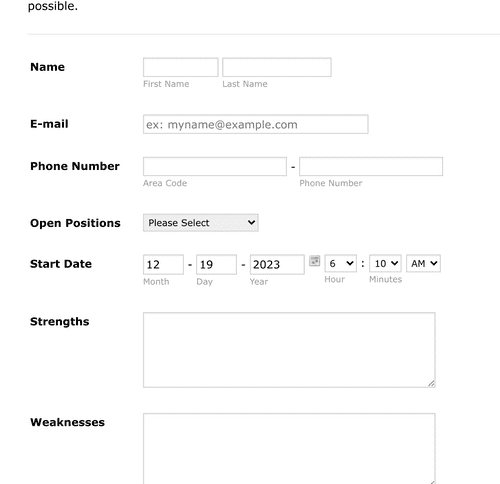 Apply for a Temp Position Form Template | Jotform