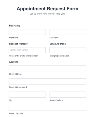 Appointment Request Form Template | Jotform