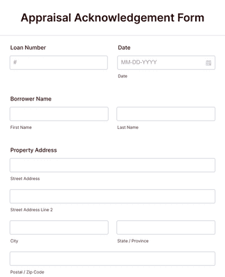 Appraisal Acknowledgement Form Template | Jotform