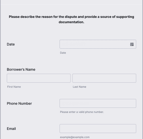Appraisal Dispute Form Template | Jotform