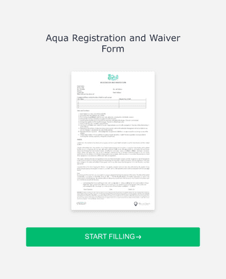 Aqua Registration and Waiver Form Template | Jotform
