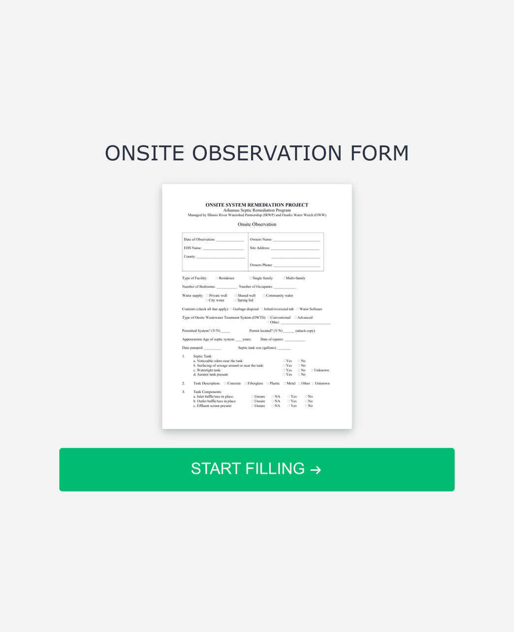 AR STRP ONSITE OBSERVATION Form Template | Jotform
