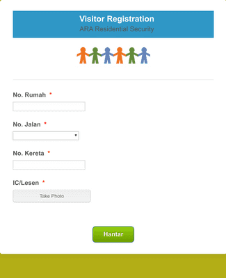 ARA Visitor Registration Form Template | Jotform