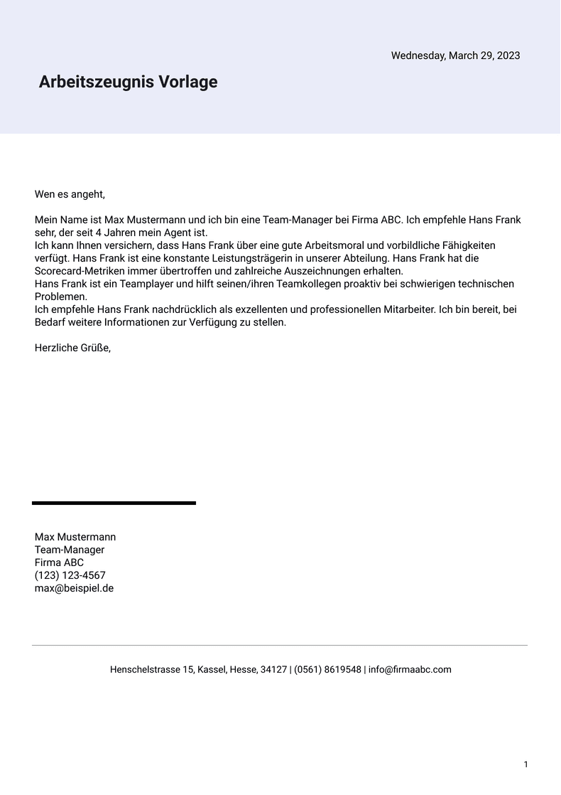 Arbeitszeugnis Vorlage PDF Vorlagen Jotform Arbeitszeugnis Vorlage PDF Vorlagen Jotform