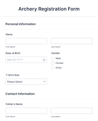 Archery Registration Form Template | Jotform