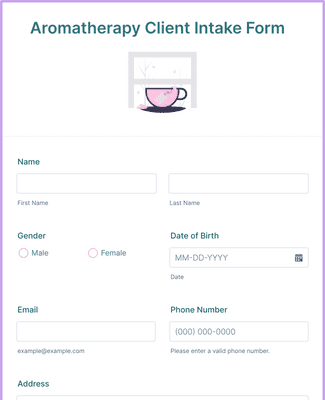 Aromatherapy Client Intake Form Template | Jotform