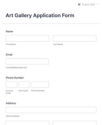 Art Gallery Application Form Template | Jotform
