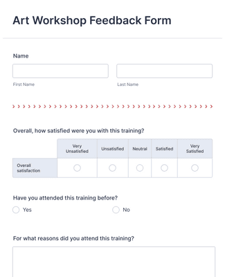 Art Workshop Feedback Form Template | Jotform