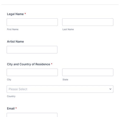 Artist Call Submission Form Template | Jotform