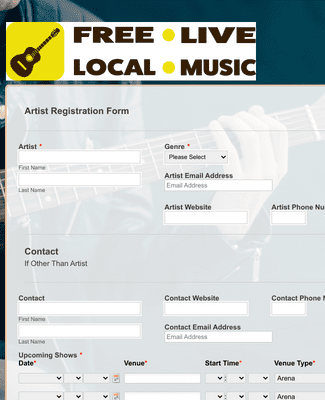 Artist Registration Form Template | Jotform