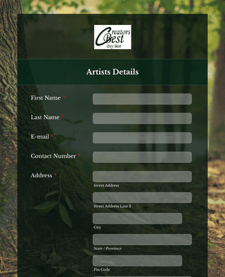 Artist Registration Form with File Upload Form Template | Jotform