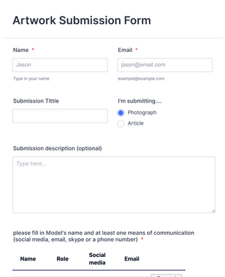 image Submission Form Template | Jotform
