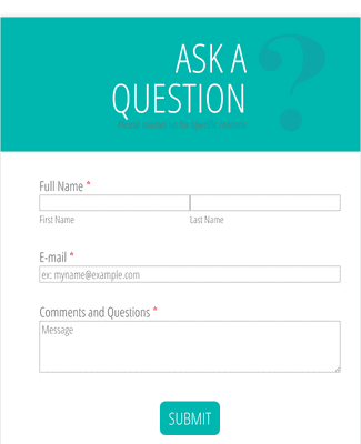 Ask a Question Template Form Template | Jotform