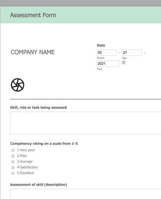 Assessment Form Template | JotForm