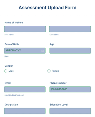 Assessment Upload Form Template | Jotform