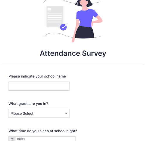 School Attendance Survey Form Template | Jotform