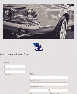 Auto Loan Application Form Template | Jotform