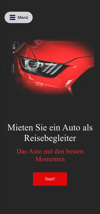 Auto Vermietung App Vorlage | Jotform