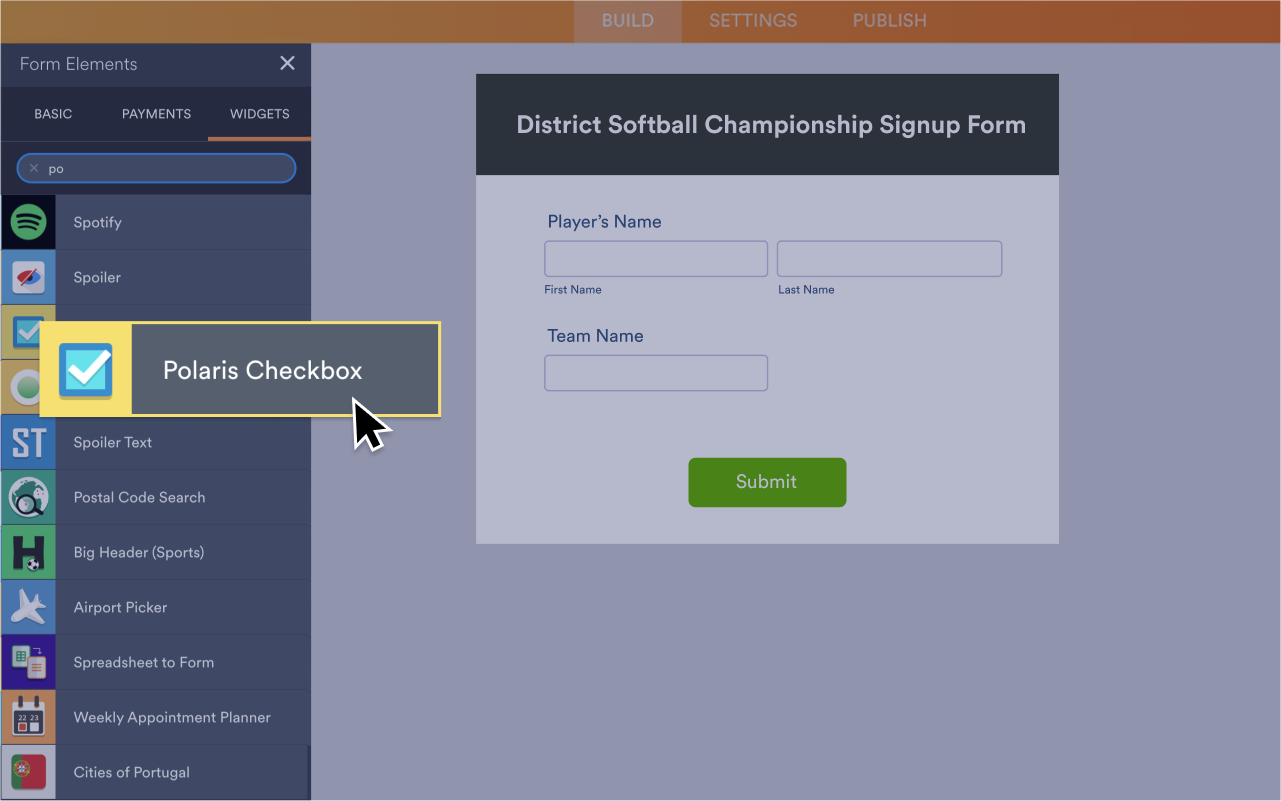Polaris Checkbox - Form Widgets | Jotform