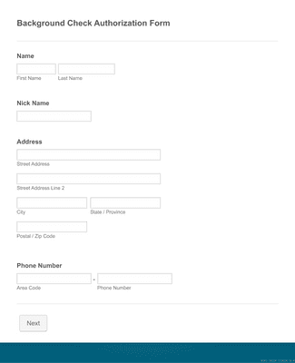 Background Check Authorization Form Template | Jotform