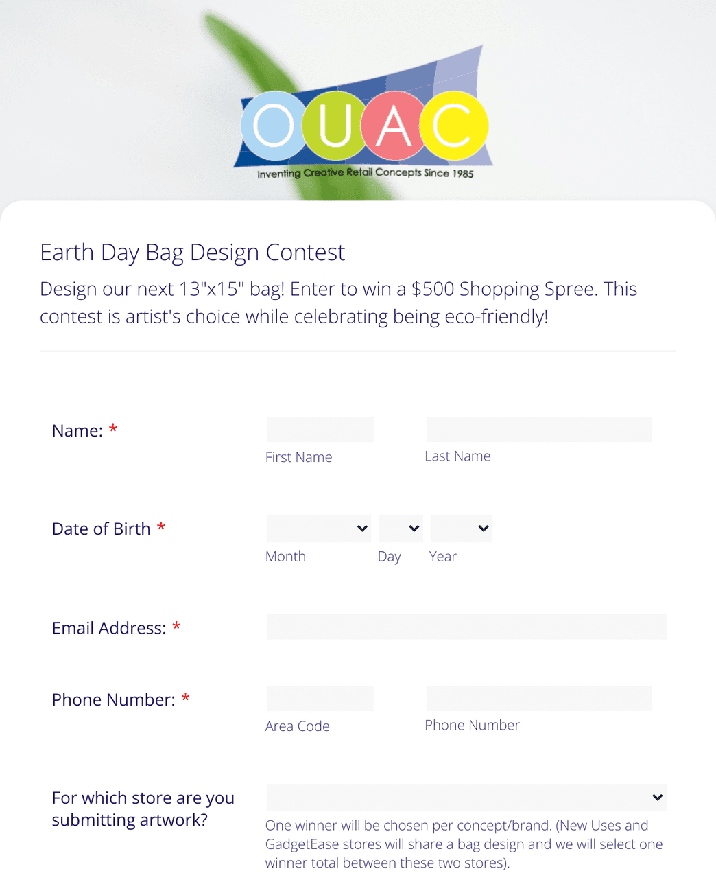 Bag Design Contest Form Template | Jotform