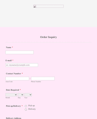 Bakery Order Inquiry Form Template | Jotform
