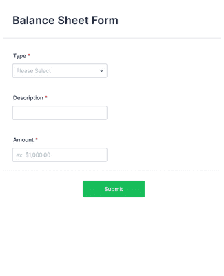 Balance Sheet Form Template | Jotform