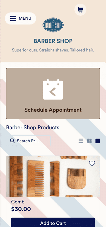 Barber Shop App Template | Jotform