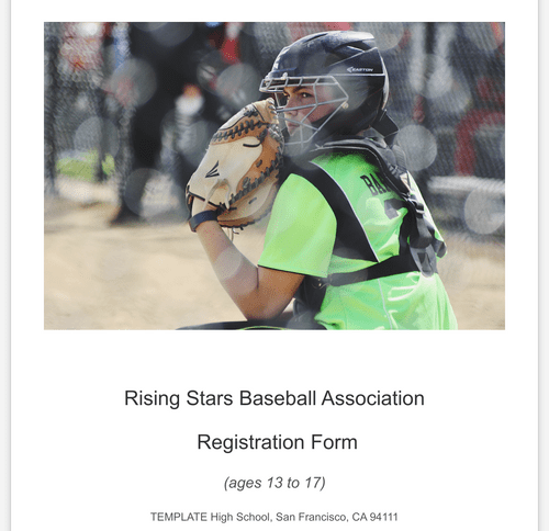 Baseball Registration Form Template | Jotform