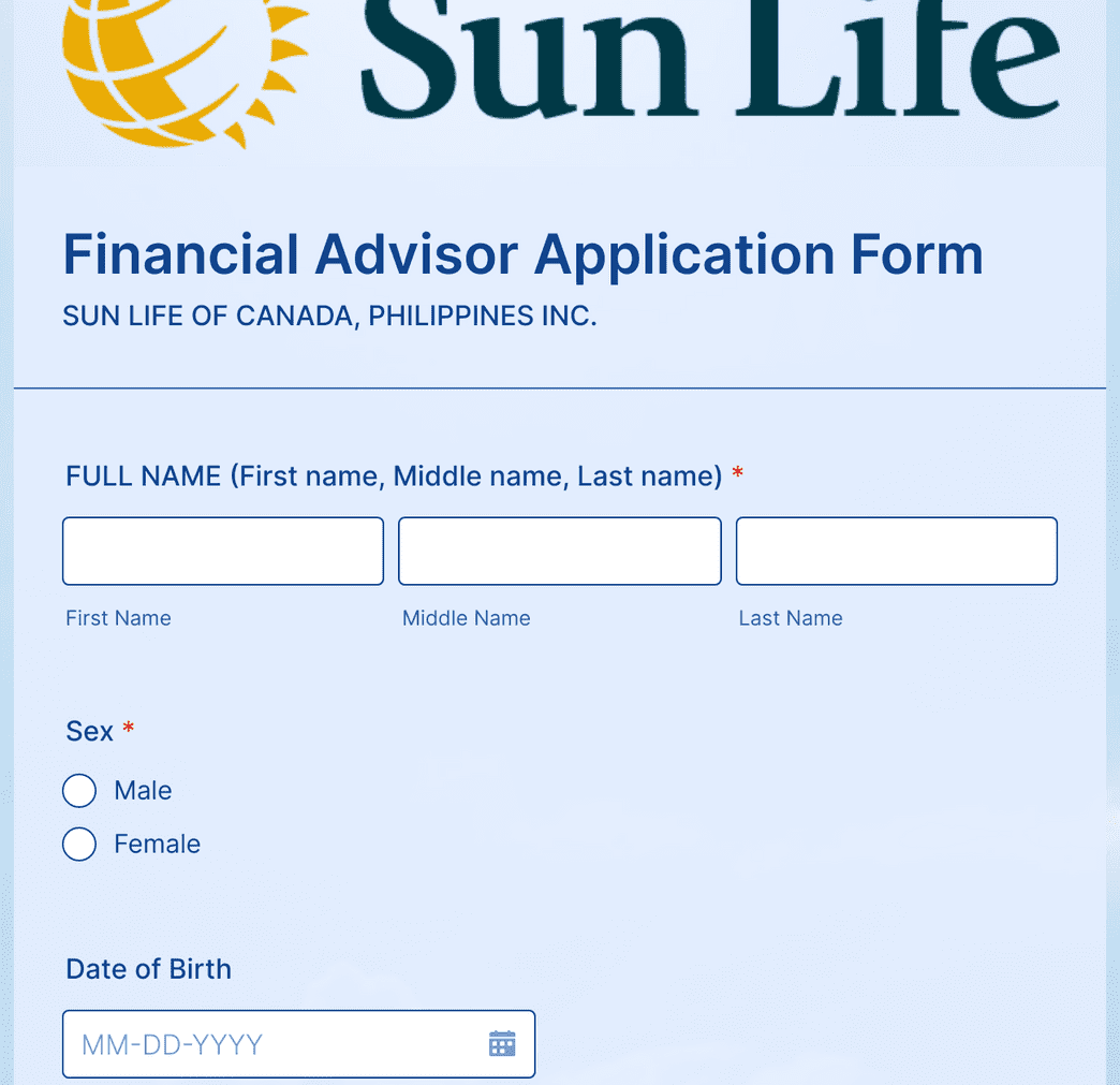 Basic Advisor Application Form Template | Jotform
