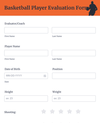 Basketball Player Evaluation Form Template | Jotform