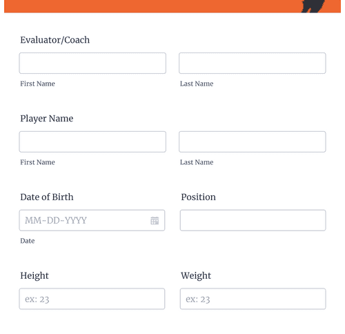 Basketball Player Evaluation Form Template | Jotform