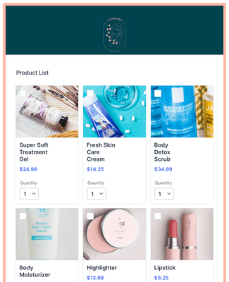 Beauty Products Order Form Template | Jotform