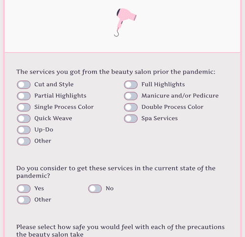 Beauty Salon Service Survey Form Template | Jotform