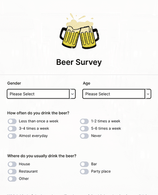 Beer Survey Form Template | Jotform