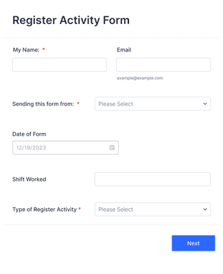 Register Activity Form Template | Jotform