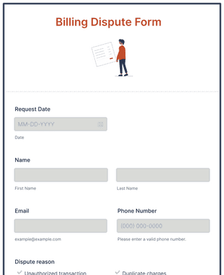 Billing Dispute Form Template | Jotform