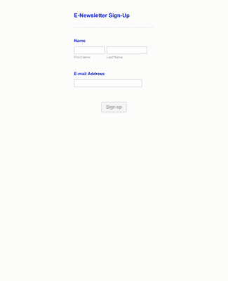 Blog Newsletter Sign-Up Form Template | Jotform