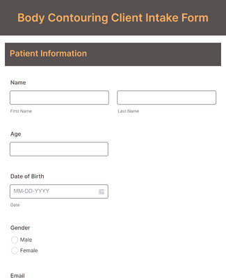 Body Contouring Client Intake Form Template | Jotform
