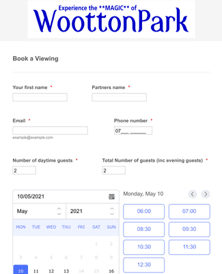 Book a Viewing Form Template | Jotform