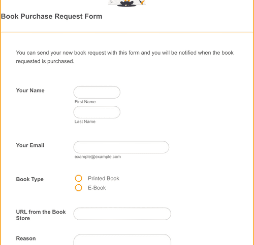 Book Purchase Request Form Template | Jotform