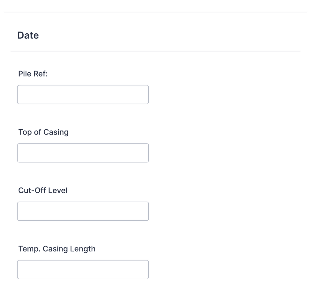 Bored Pile Form Template | Jotform