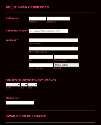 Fashion Ordering Form Template | Jotform
