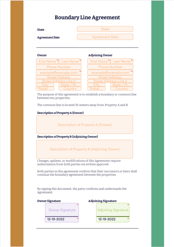 Boundary Line Agreement Sign Templates Jotform Boundary Line Agreement Sign Templates Jotform