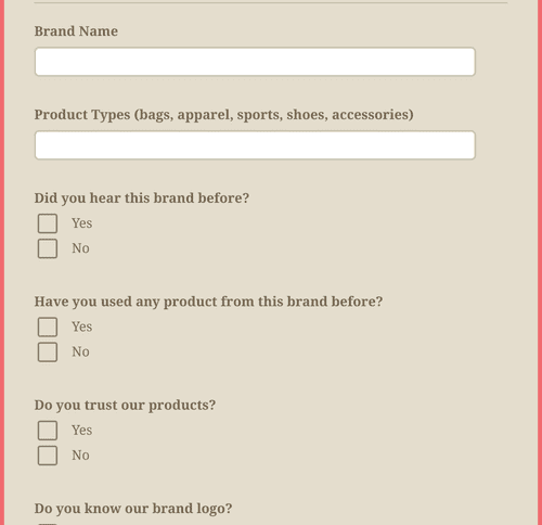 Brand Awareness Survey Form Template | Jotform