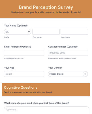 Brand Perception Survey Form Template | Jotform