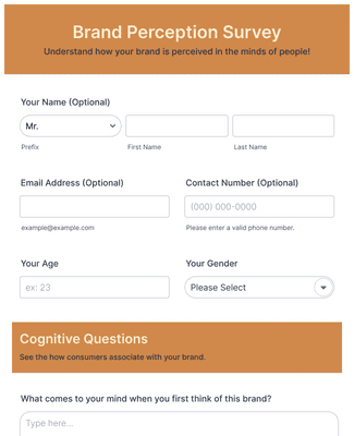 Brand Perception Survey Form Template | Jotform