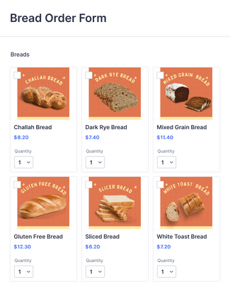 Bread Order Form Template | Jotform