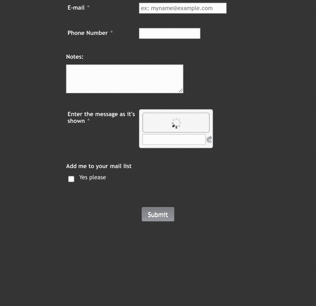 Contact Form - Dark Industrial Theme Form Template | Jotform