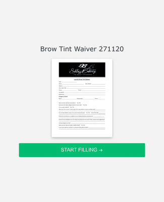 Brow Tint Waiver Form Template | Jotform